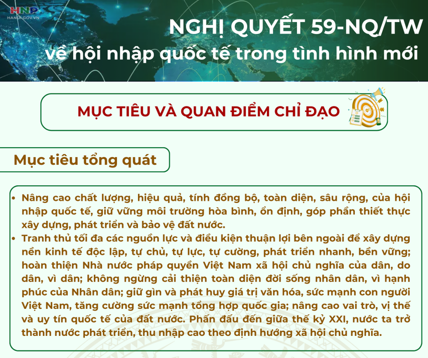 Những nội dung cơ bản của Nghị quyết 59-NQ/TW về hội nhập quốc tế trong tình hình mới - Cổng ...